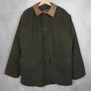 Woolrich | Jackets & Coats | Woolrich Coat Mens Medium Green Wool ...